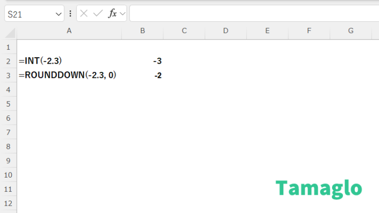 【解説】ExcelのINT関数とは？小数点以下を切り捨てて整数を取得する使い方 | Tamaglo